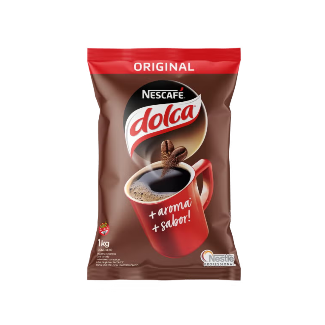 CAFE AUTENTICO NESCAFE DOLCA 1KG - Distribuidora Uruguay Express